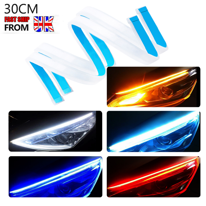 30CM Car LED Strip Light Sequential Switchback Signal DRL Dynamic ...